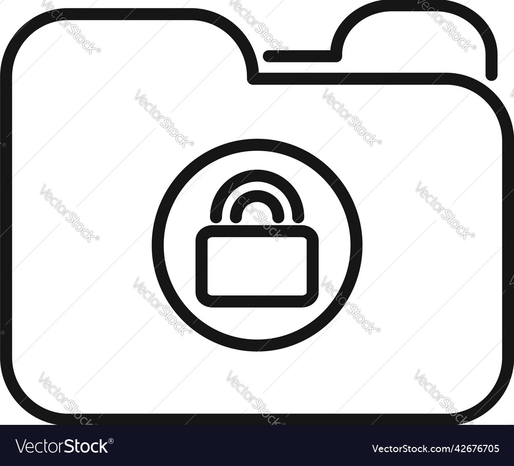 Lock Password Security Icon Outline Mobile Vector Image