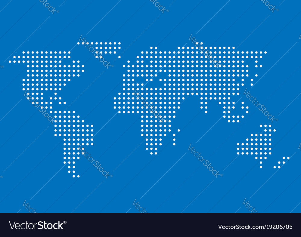 Simple world map Royalty Free Vector Image - VectorStock