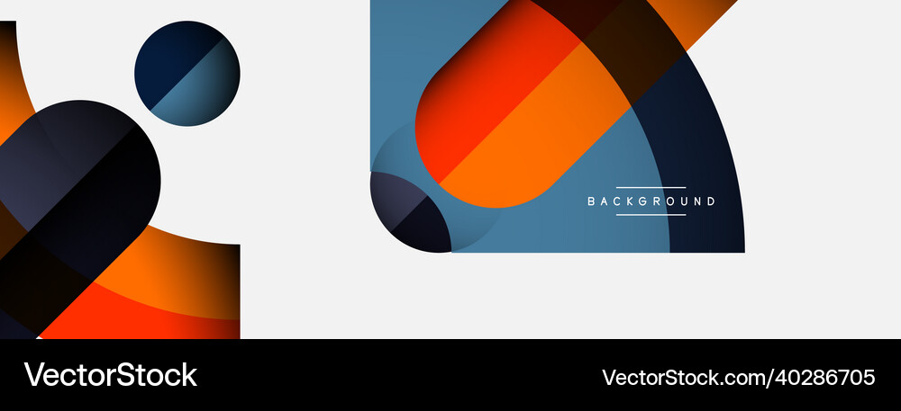 Trendy shapes color minimal design composition Vector Image