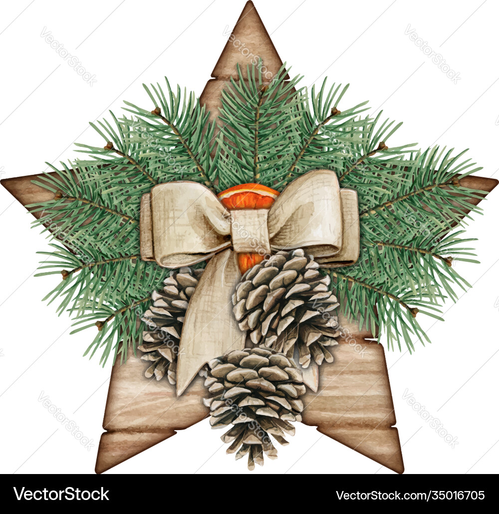 Watercolor shabby chic rustic heart Royalty Free Vector