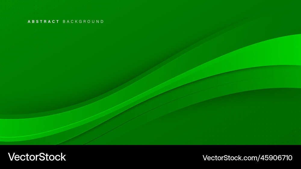 Abstract green wave background modern banner Vector Image