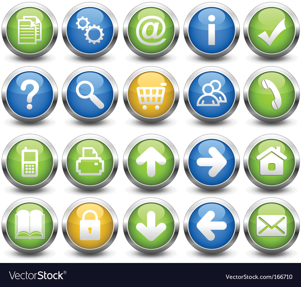 Buttons Royalty Free Vector Image - VectorStock