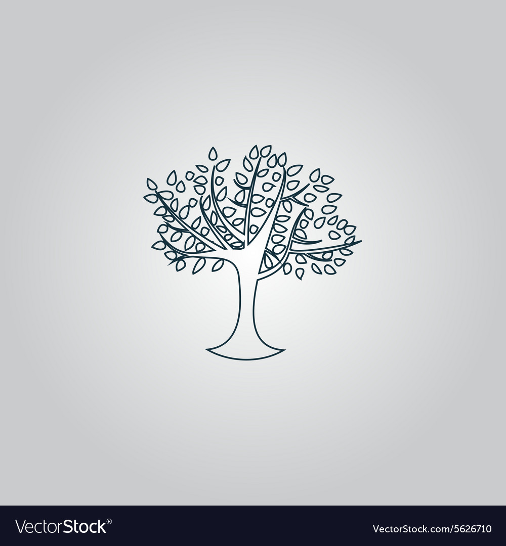 Decorative simple tree Royalty Free Vector Image