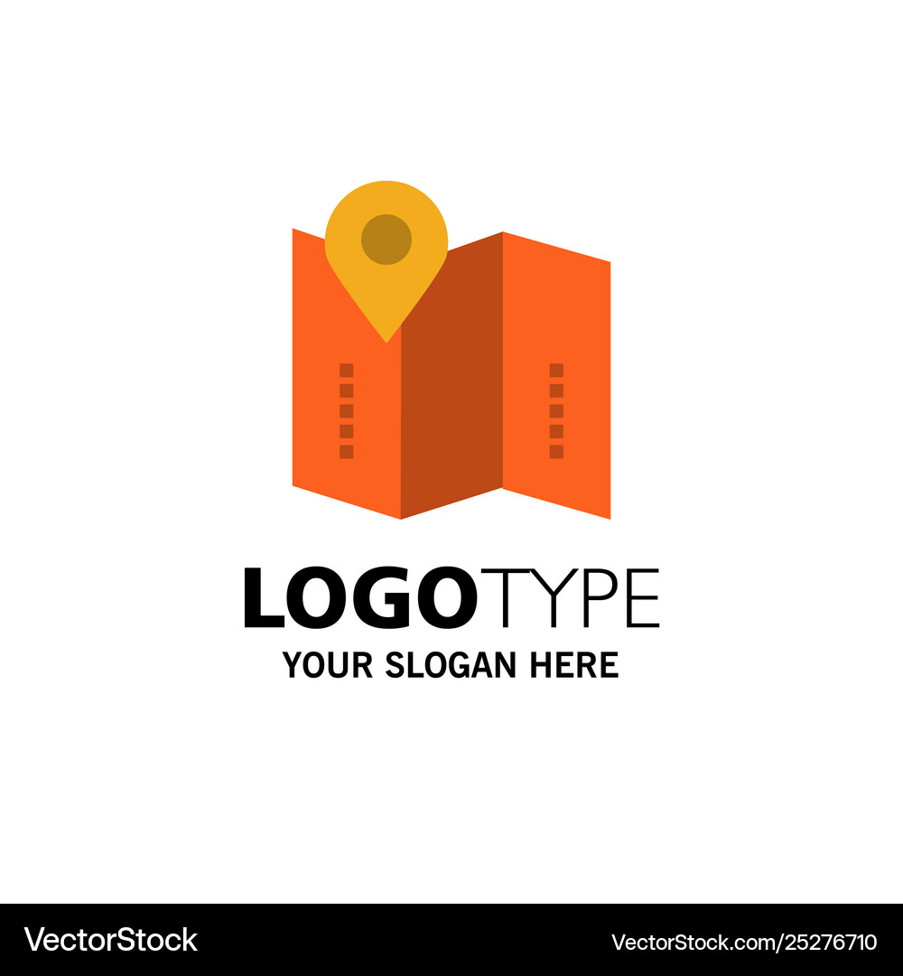 Map location directions business logo Royalty Free Vector