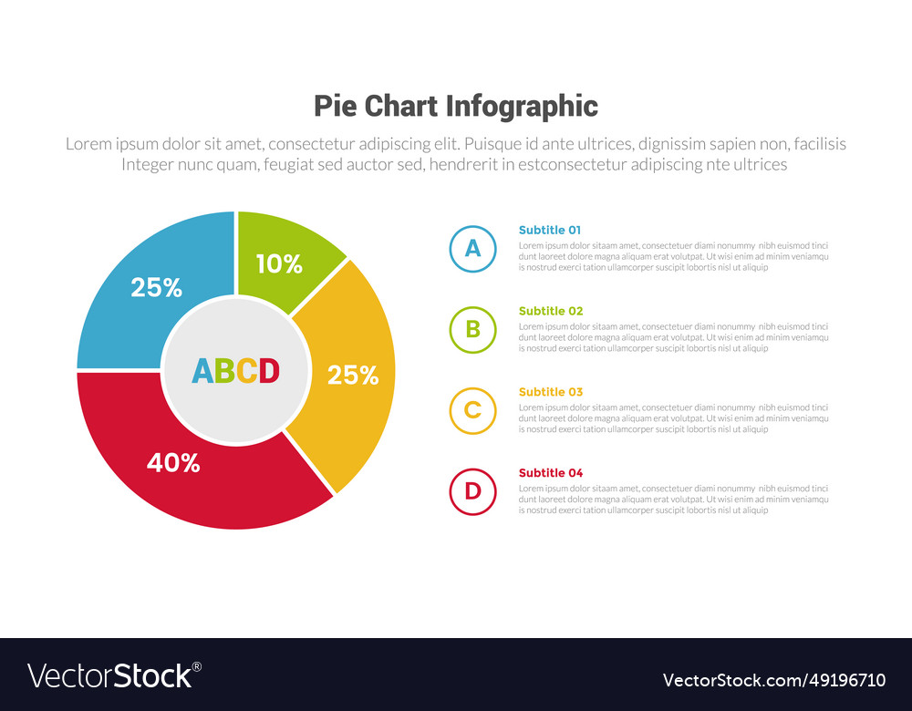 Piechart Or Pie Chart Diagram Infographics Vector Image