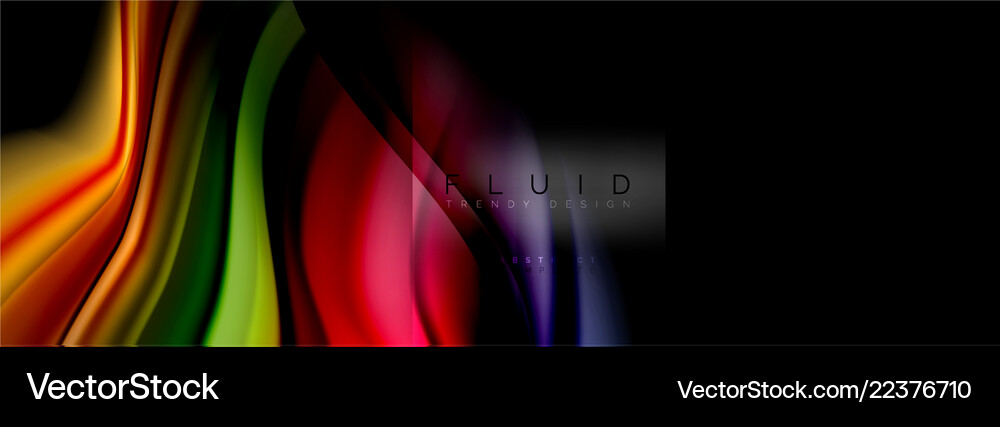 Rainbow fluid abstract shapes liquid colors Vector Image