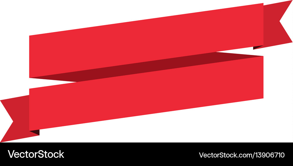 Red ribbon decoration art Royalty Free Vector Image