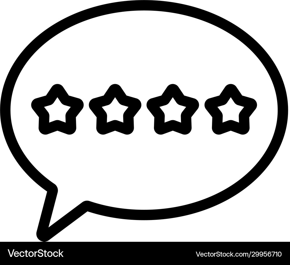 Review star icon isolated contour symbol Vector Image