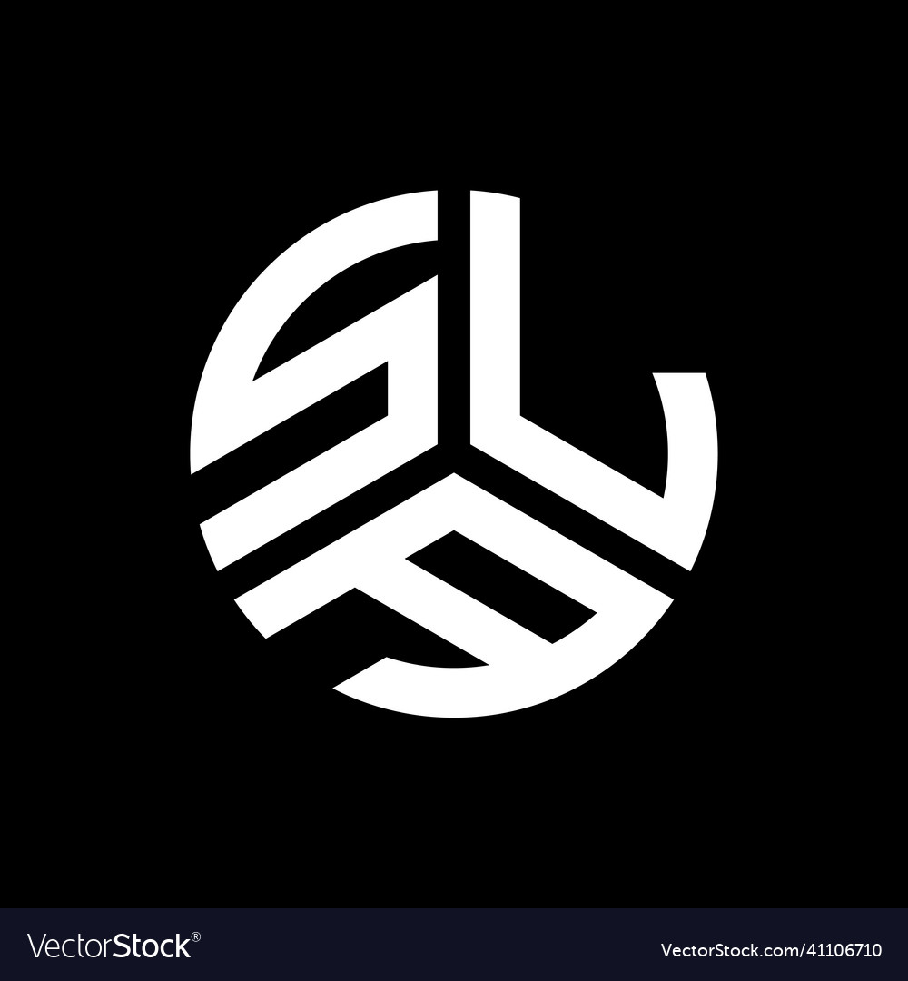 Sla letter logo design on black background Vector Image