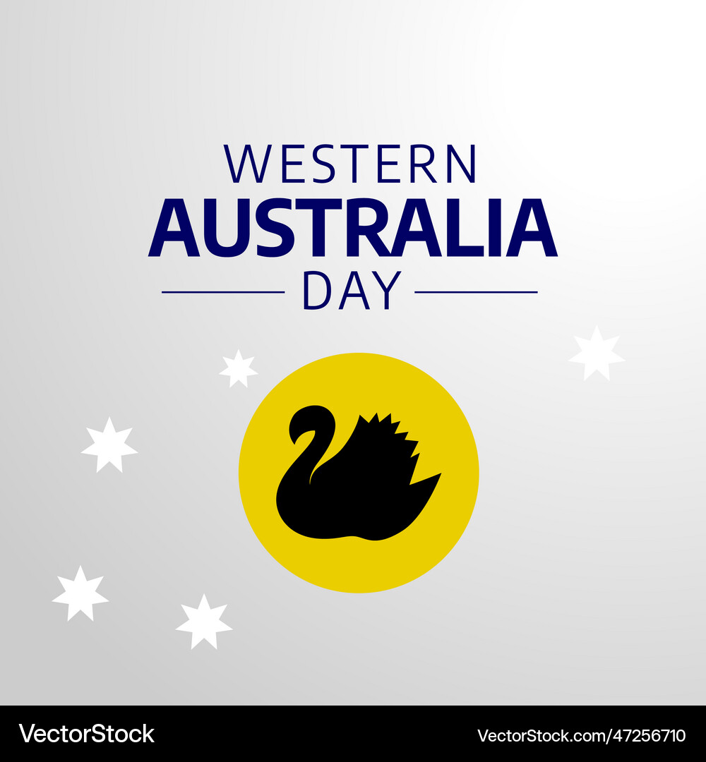 Western Australia Day Celebration Royalty Free Vector Image
