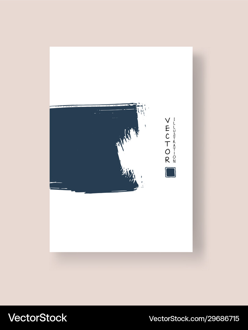 Abstract ink brush banners with grunge effect Vector Image