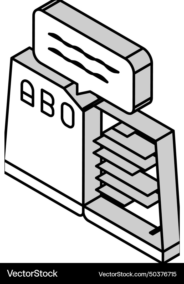 Book english isometric icon Royalty Free Vector Image