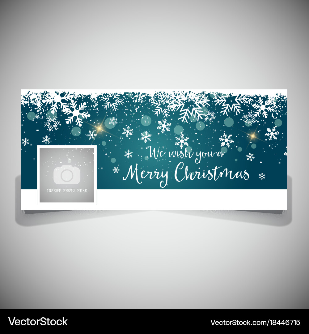 Christmas timeline cover design Royalty Free Vector Image