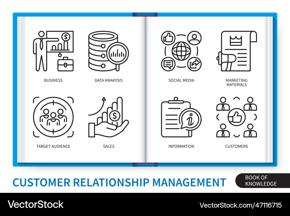 Customer relationship management crm infographics Vector Image
