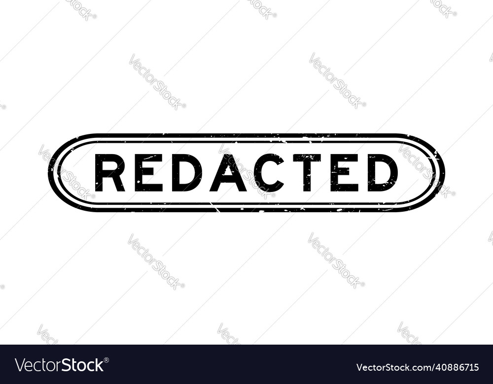 Grunge black redacted word rubber seal stamp Vector Image Grunge black redacted word rubber seal stamp Vector Image