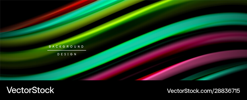 Silk and smooth flow wave poster design color Vector Image