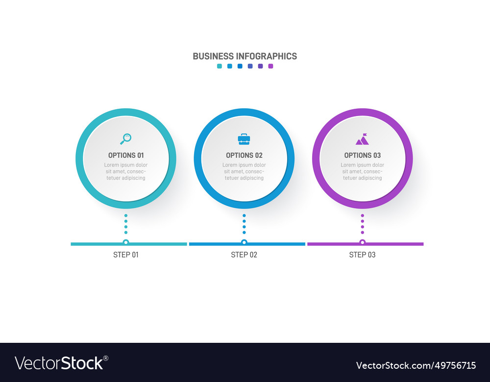 Timeline infographic with infochart modern Vector Image
