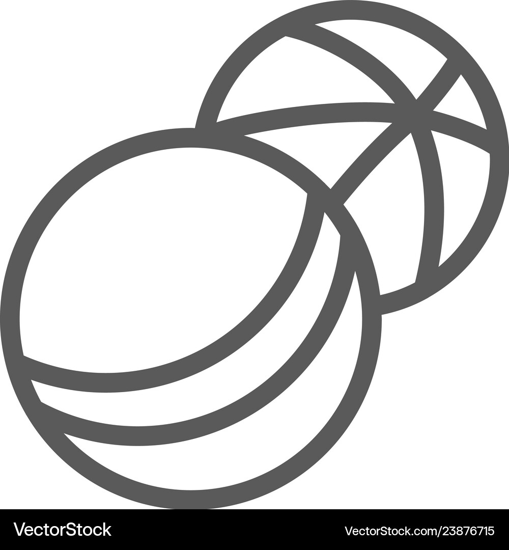 Toy balls line icon Royalty Free Vector Image - VectorStock