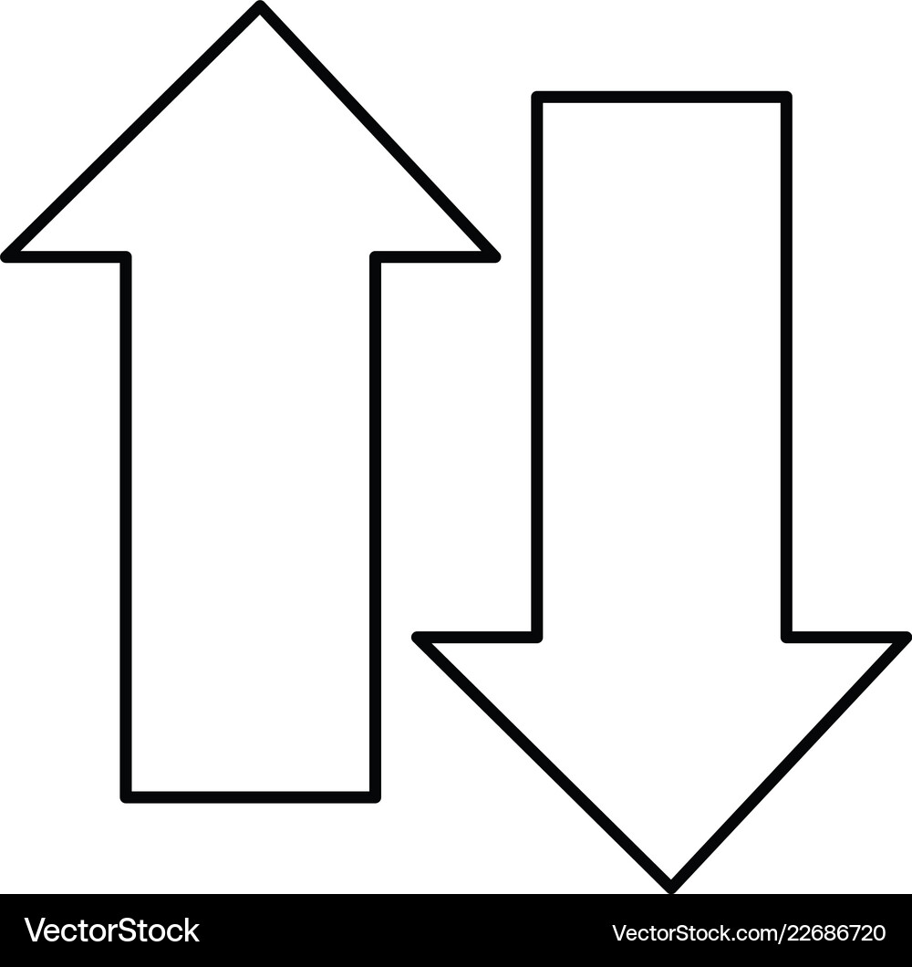 Arrows icon in creative design with elements Vector Image