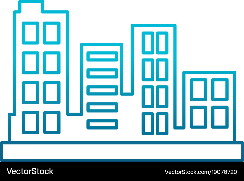 City buildings symbol Royalty Free Vector Image