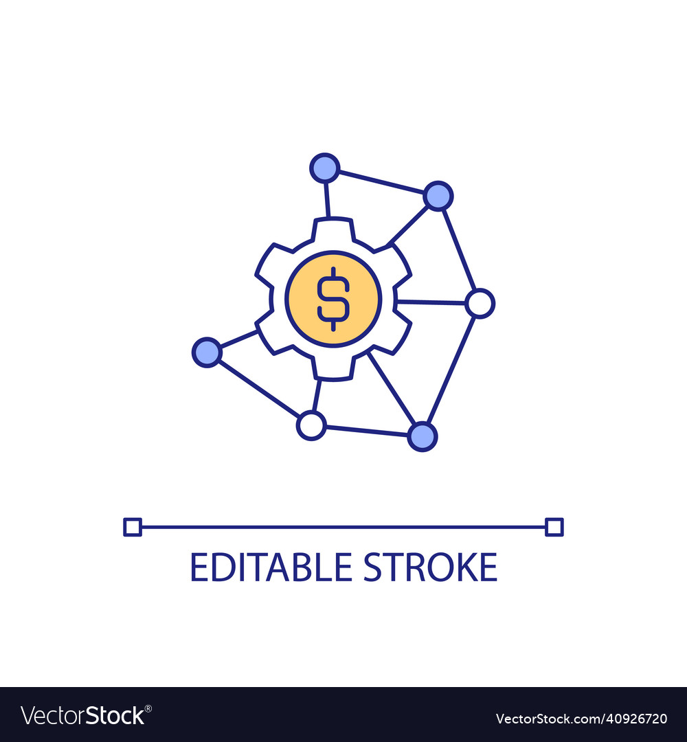 Financial analysis rgb color icon Royalty Free Vector Image