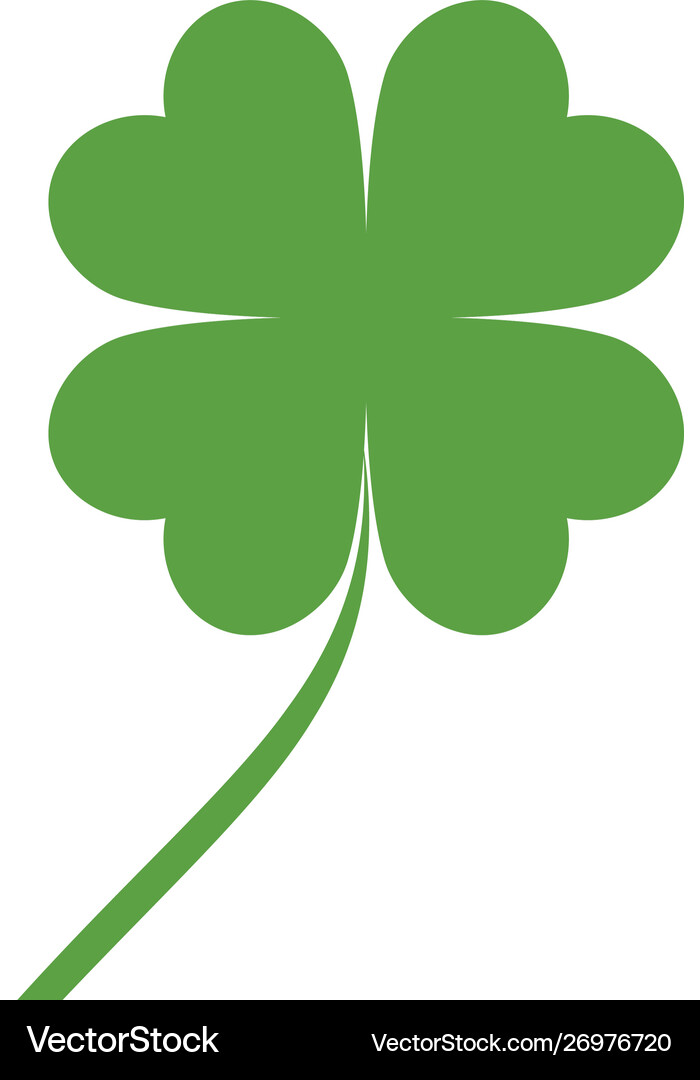 Leaf clover sign iconsaint patrick symboldesign Vector Image