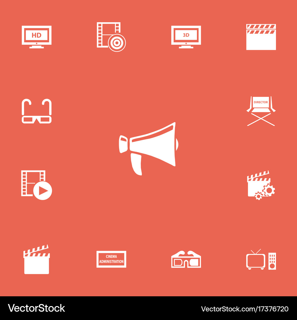 Set 13 editable filming icons includes symbols Vector Image