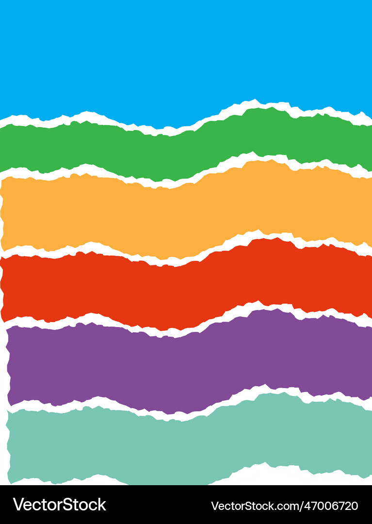 Sheets of hand-cut colored paper Royalty Free Vector Image