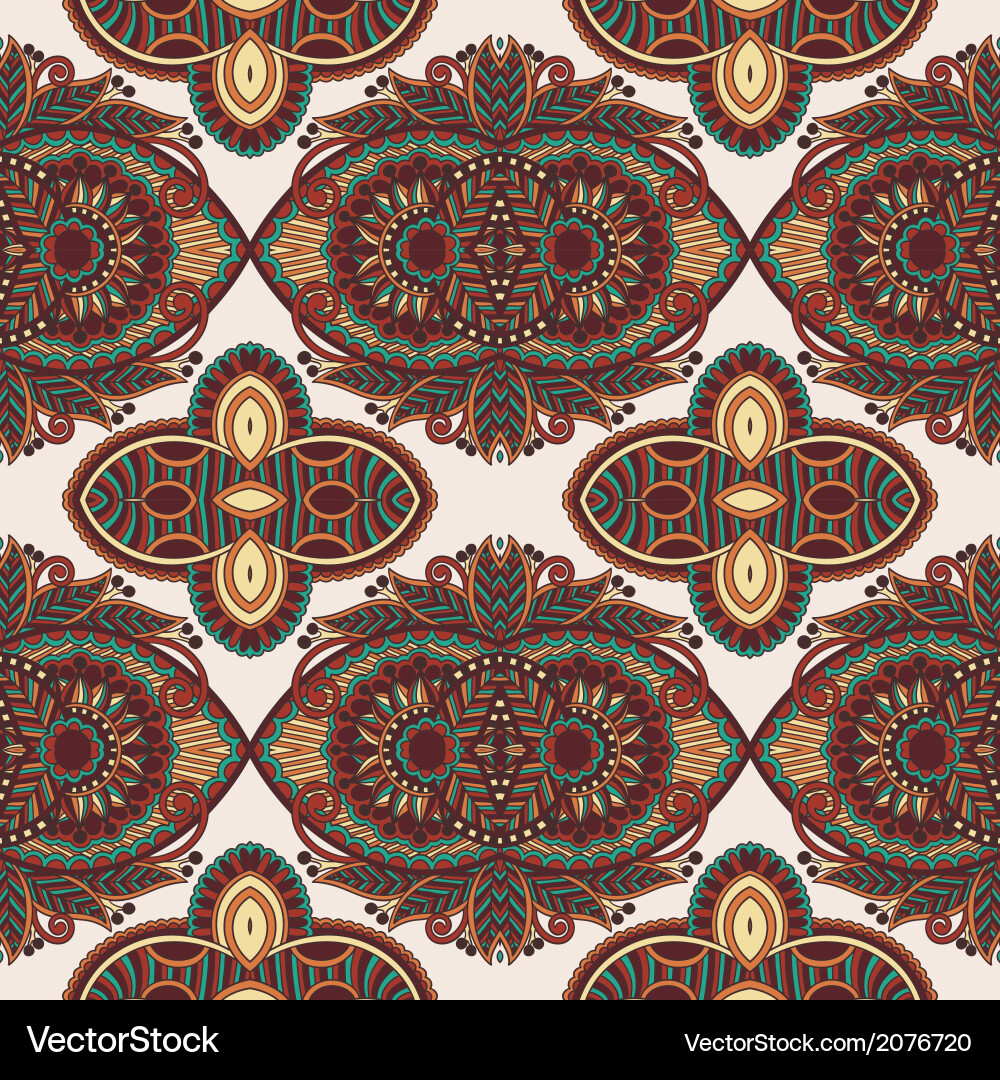 Vintage floral paisley seamless pattern Royalty Free Vector