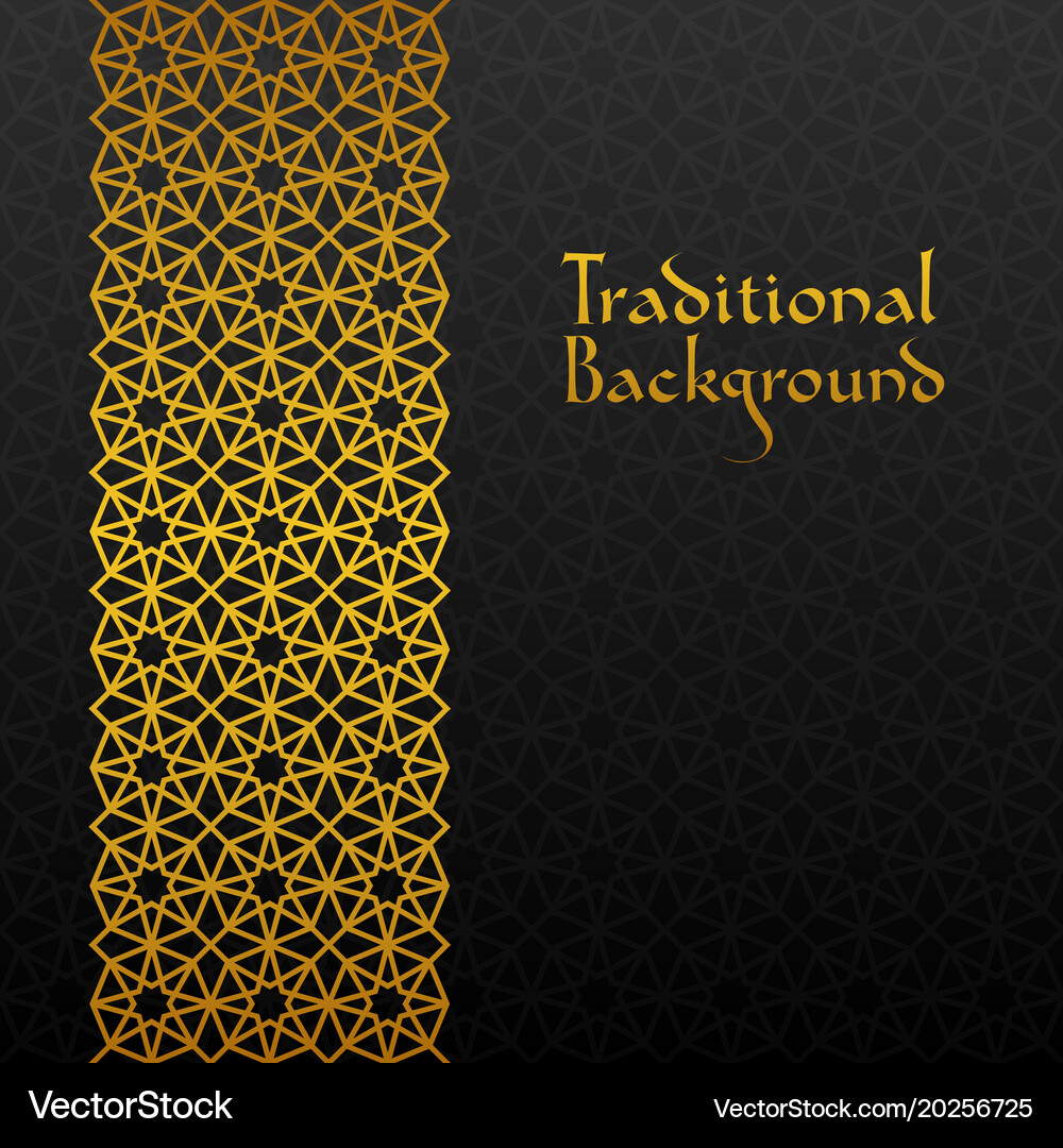 Abstract background with traditional ornament Vector Image