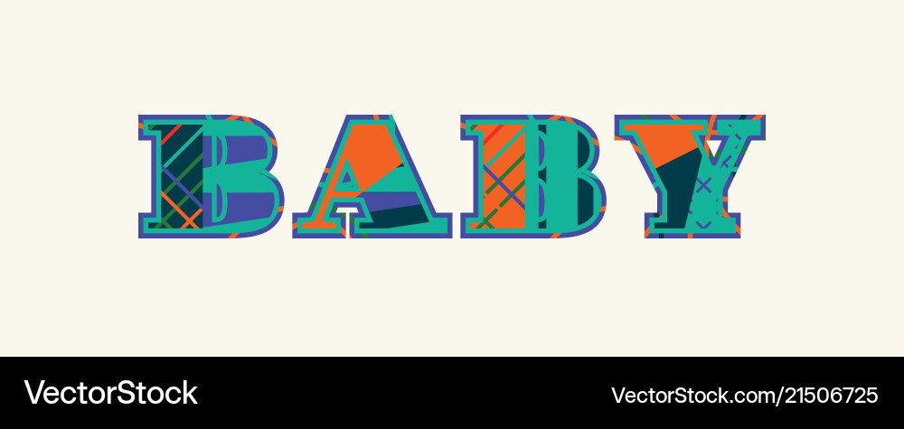 Baby concept word art Royalty Free Vector Image