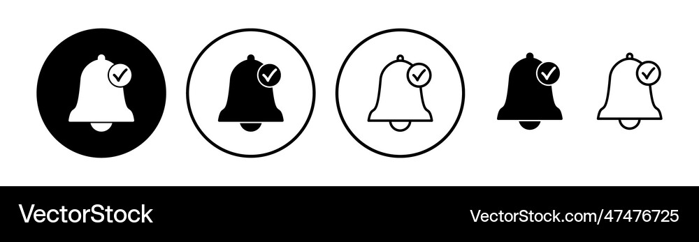 Bell icon in trendy flat style isolated Royalty Free Vector