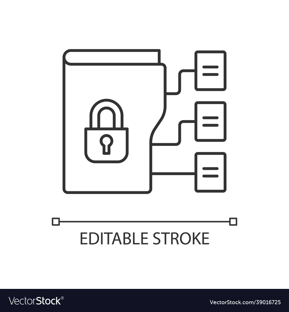 Data classification linear icon Royalty Free Vector Image