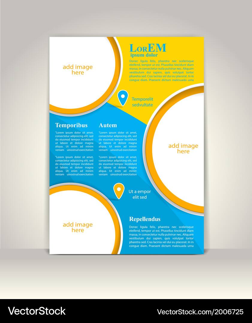 Flyer brochure or magazine cover template Vector Image
