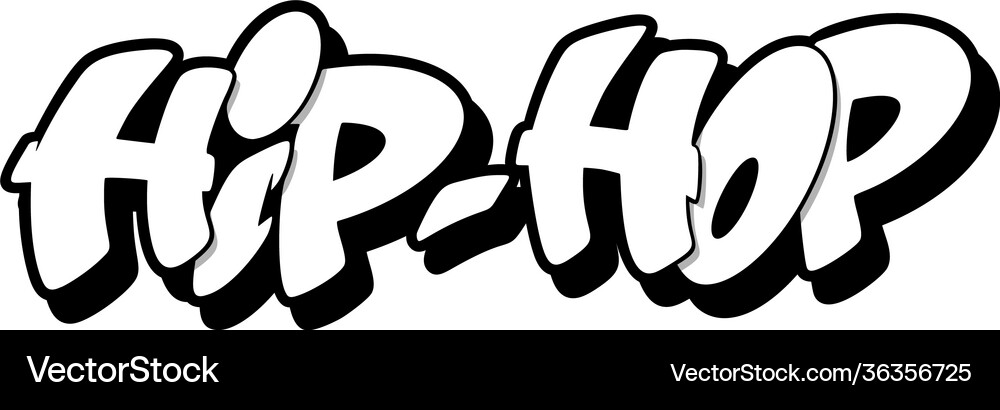 Hip hop font in graffiti style Royalty Free Vector Image