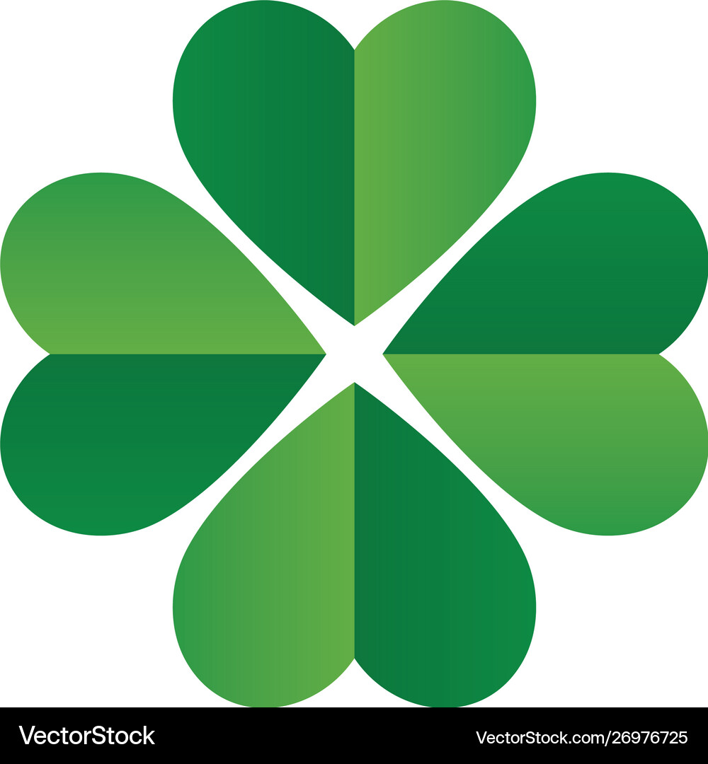 Leaf clover sign iconsaint patrick symboldesign Vector Image