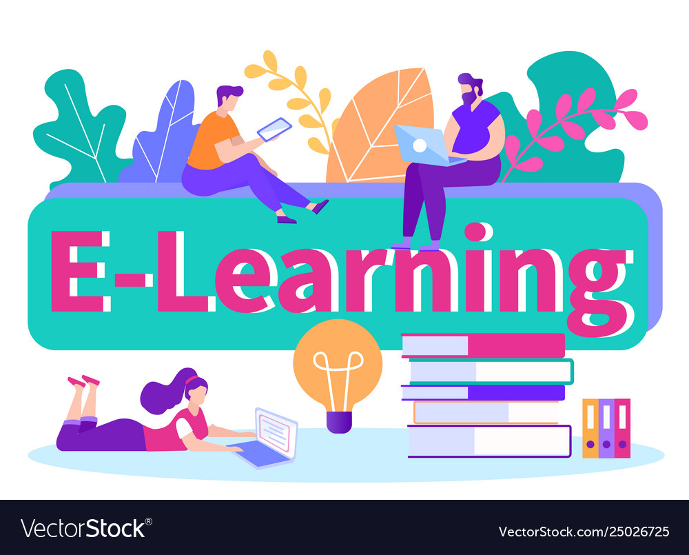 Fascinating E Learning Vector Pictures