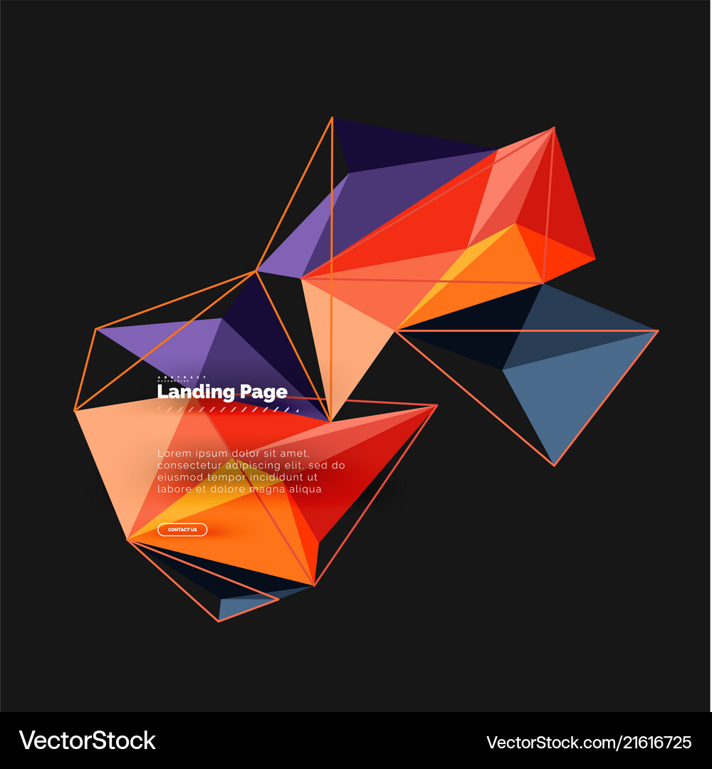Polygonal geometric design abstract shape made Vector Image