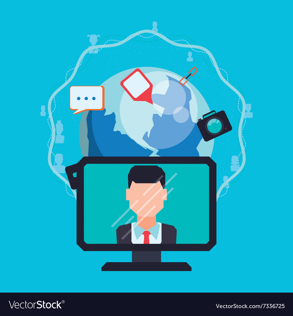 Social media and technology Royalty Free Vector Image