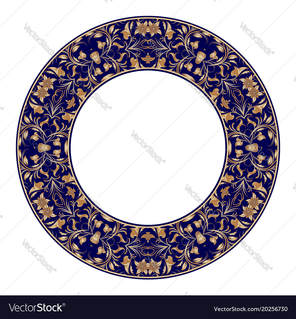 Gold circular pattern 01 Royalty Free Vector Image