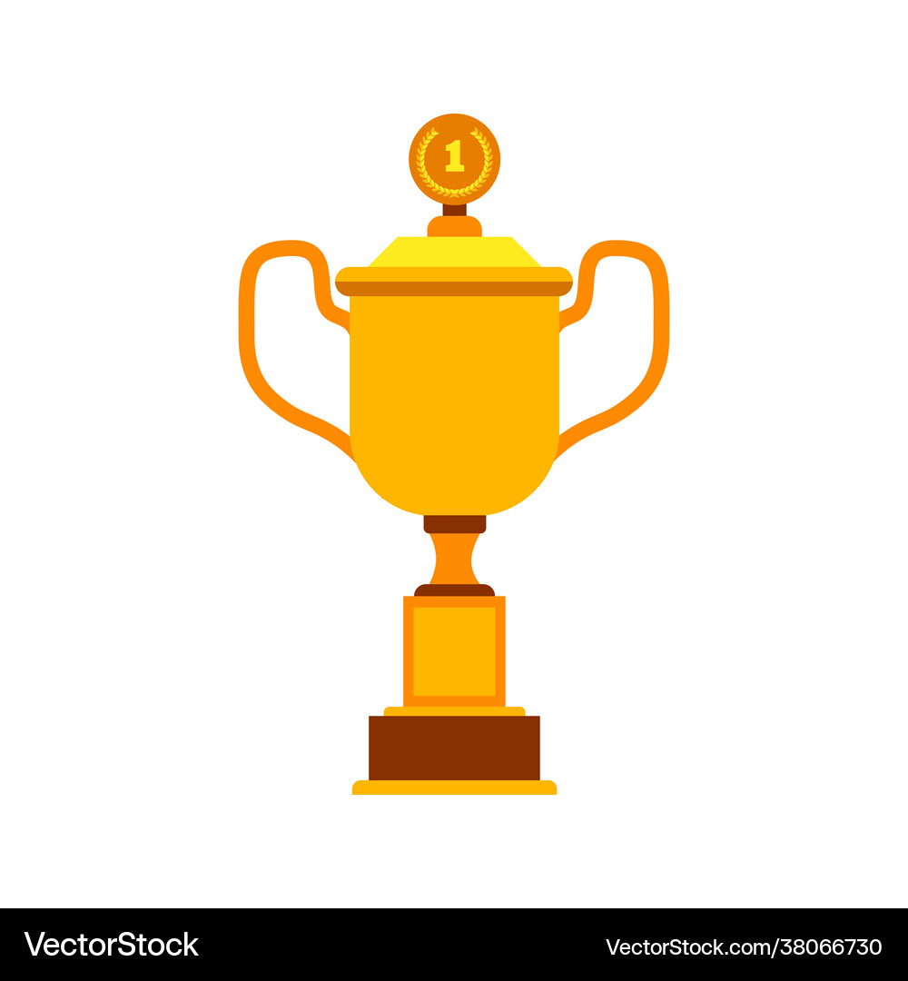 Gold cup winner a game or competition Royalty Free Vector