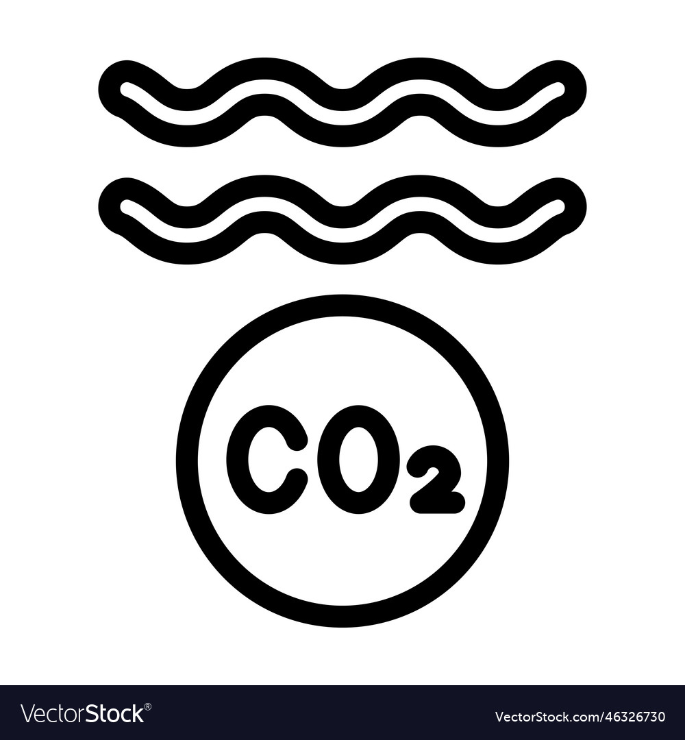 Ocean acidity thick line icon for personal Vector Image