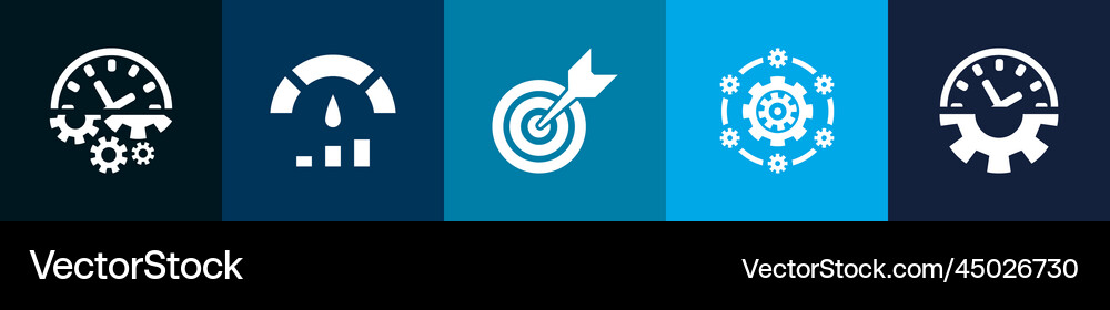 Productivity icons infographic design template Vector Image