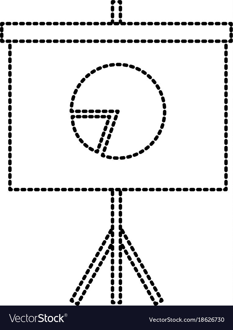 Statistics presentation board Royalty Free Vector Image