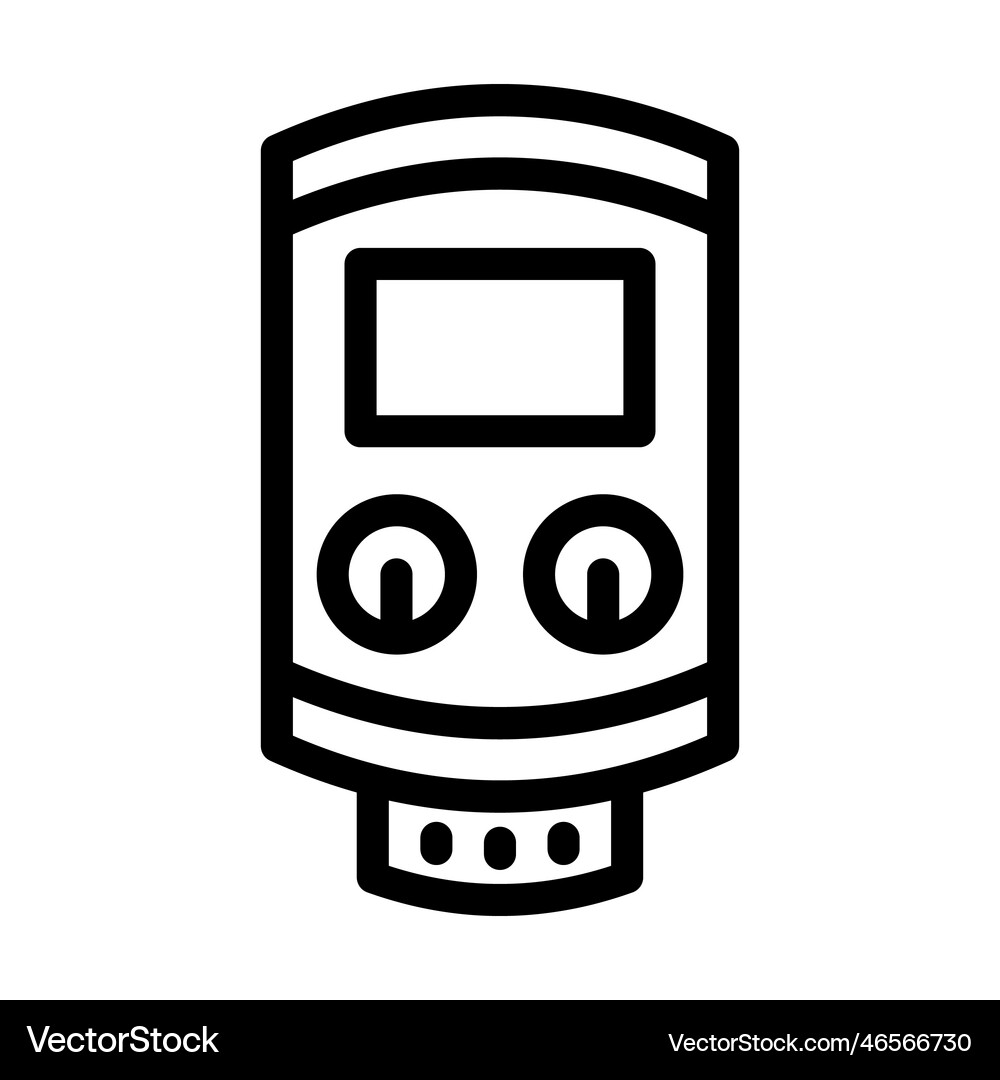Tankless water heater thick line icon Royalty Free Vector