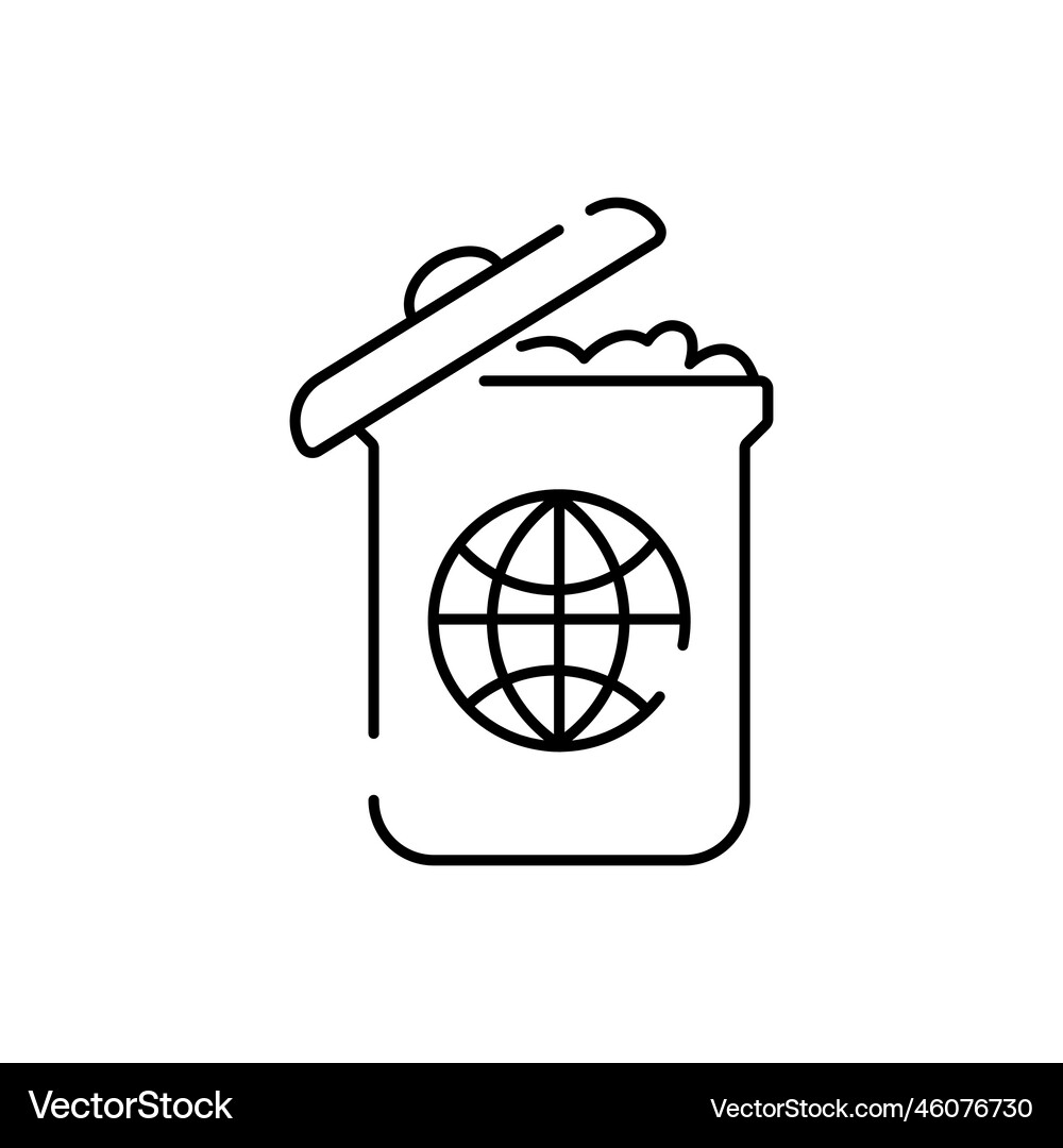 Trash recycling icon ecology and Royalty Free Vector Image