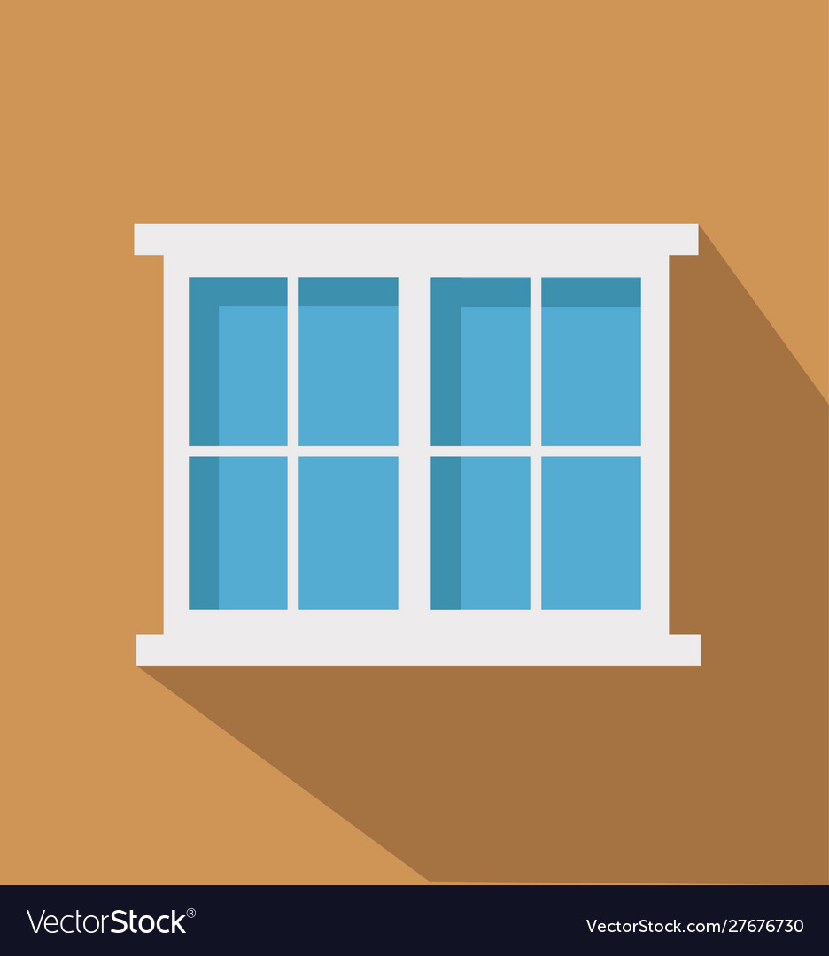 Window icon in flat style Royalty Free Vector Image