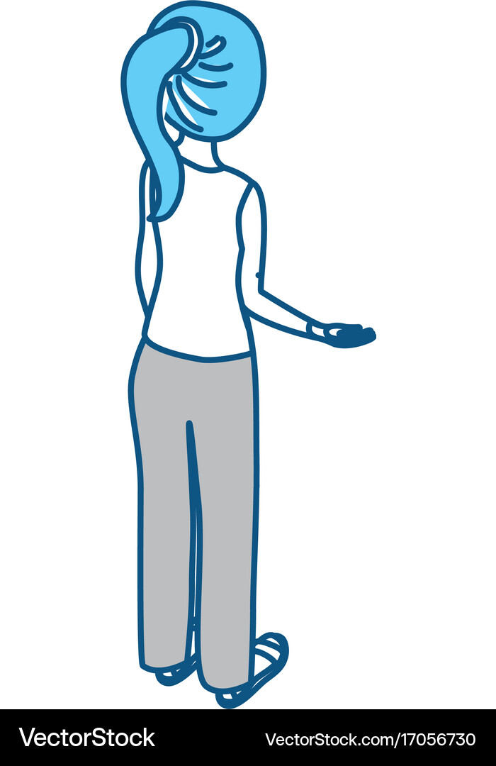 Woman faceless cartoon Royalty Free Vector Image