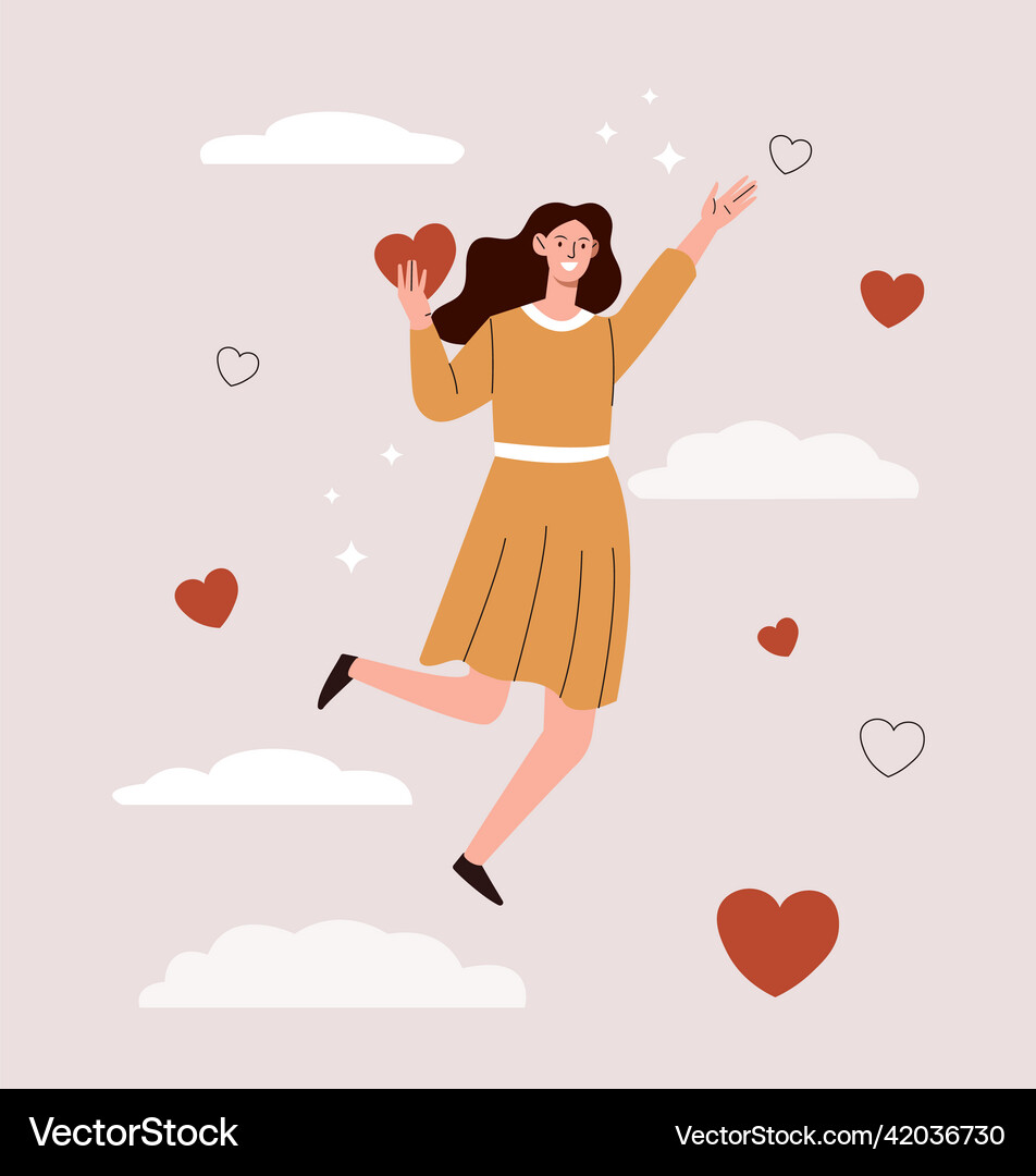 Woman in love Royalty Free Vector Image - VectorStock