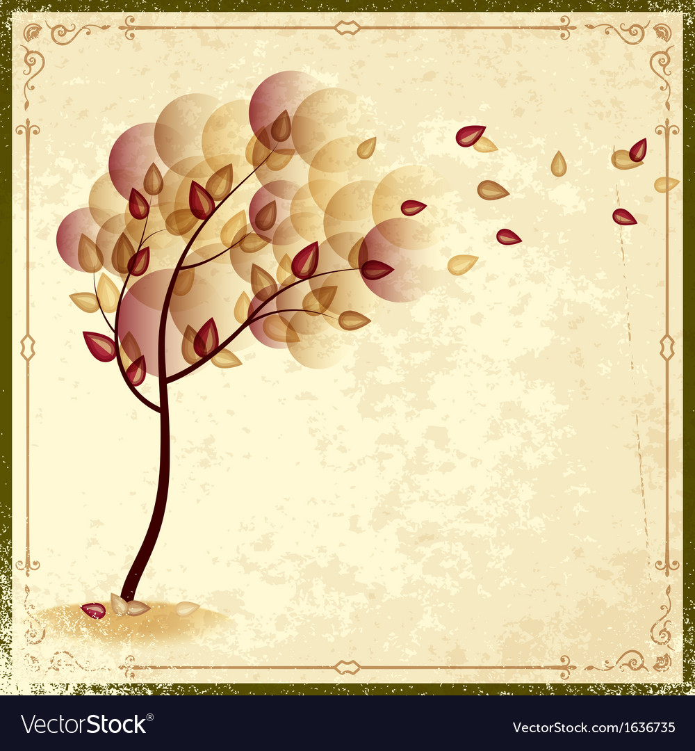 Autumn tree Royalty Free Vector Image - VectorStock
